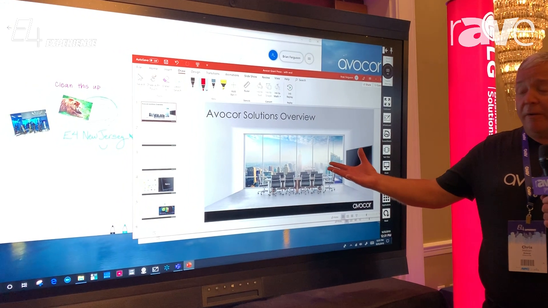 E4 Experience: Avocor Demos How the Windows Collaboration Display Works ...