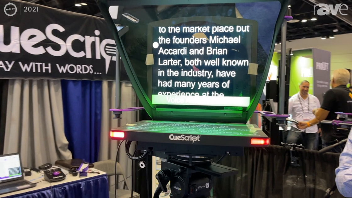 InfoComm 2021: Cuescript Demos PTZ Prompter, with PTZ Camera Mounted ...