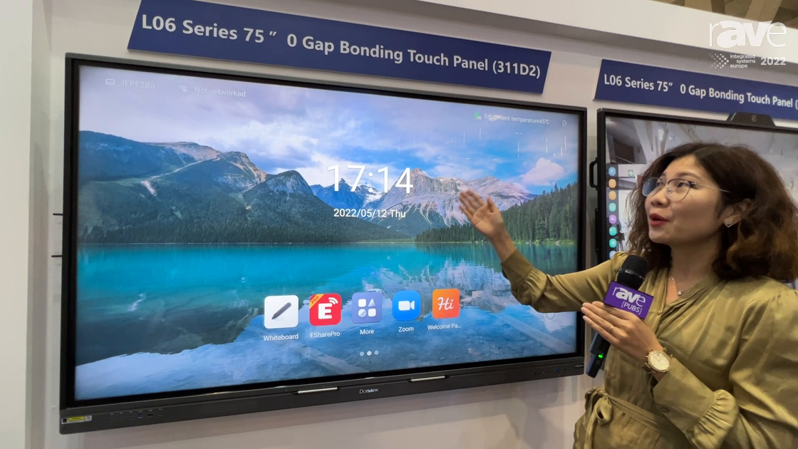 ISE 2022: Donview Demos 75-Inch L06 Series Zero-Gap-Bonding Touch Panel Display – rAVe [PUBS]
