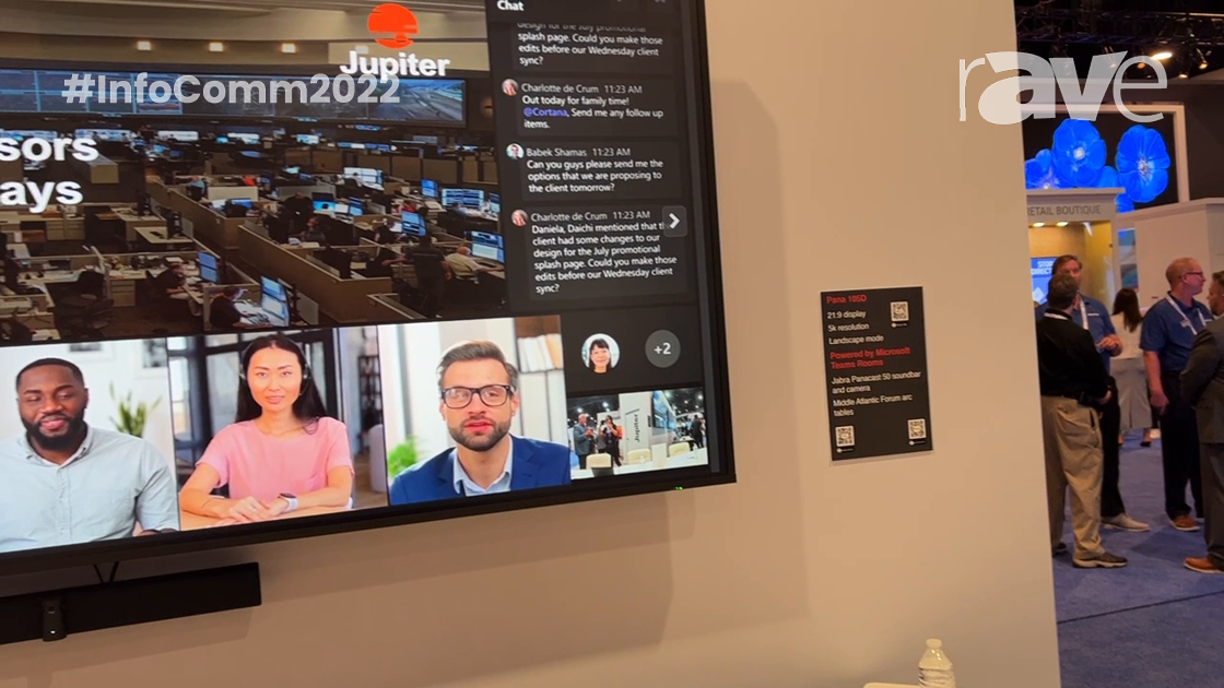 InfoComm 2022: Jupiter Details Pana 105D 21×9 Aspect Ratio LCD Display for Microsoft Teams Rooms ...