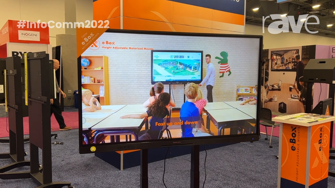 InfoComm 2022: Height Adjustable Mounts Displays Motorized e-Box Tilt ...