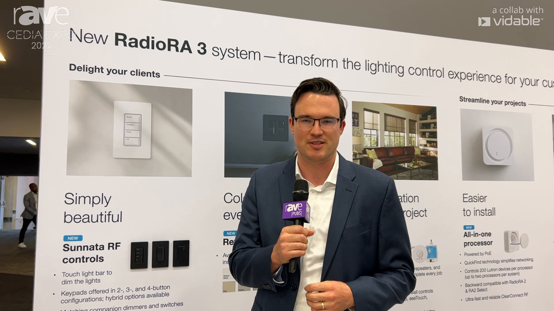 CEDIA Expo 22: Lutron Debuts RadioRA 3 With Sunnata Keypad, Dimmer and ...