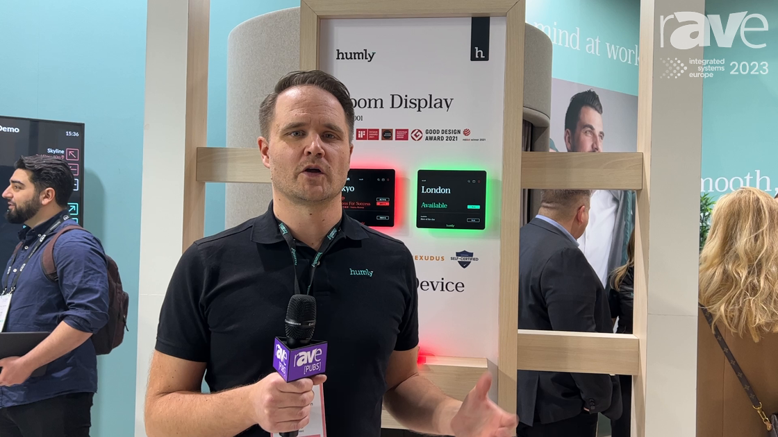 ISE 2023: Humly Demos the Room Display, a Room Booking Display Panel ...
