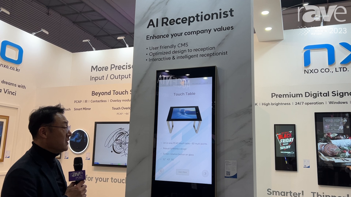 ISE 2023: NXO Features Digital Signage With Interactive and Intelligent AI Receptionist – rAVe ...