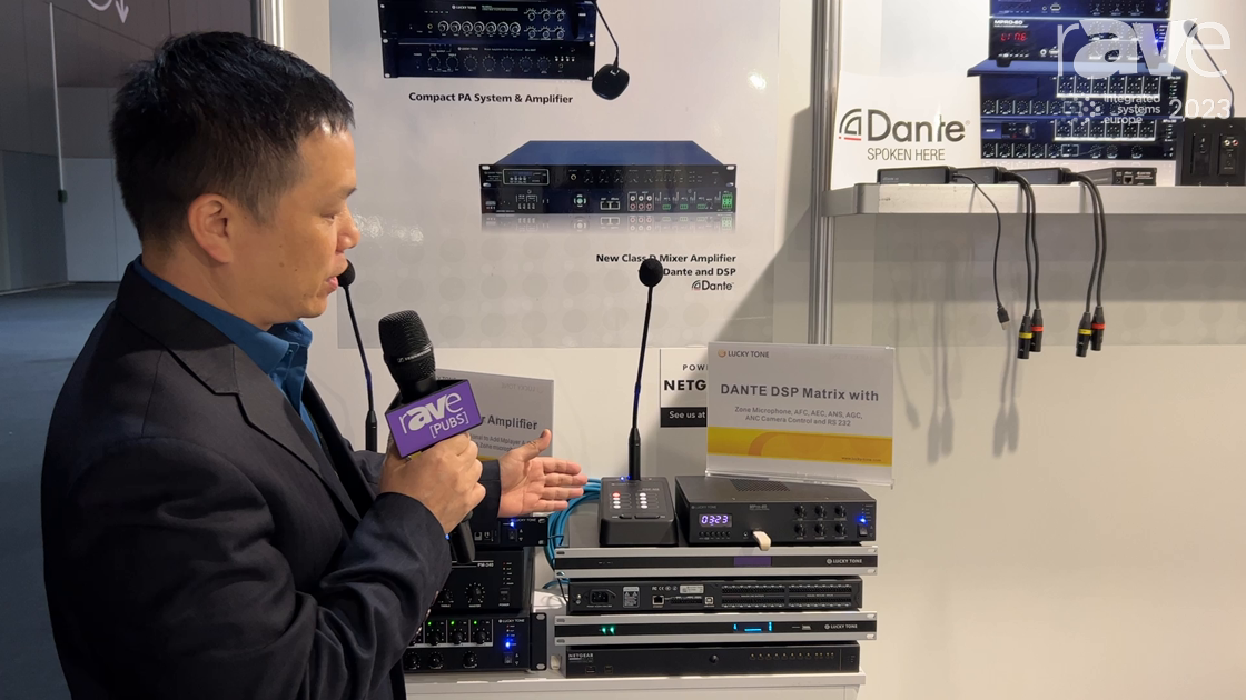 ISE 2023: Lucky Tone Features DANTE DSP Matrix with Zone Microphone ...