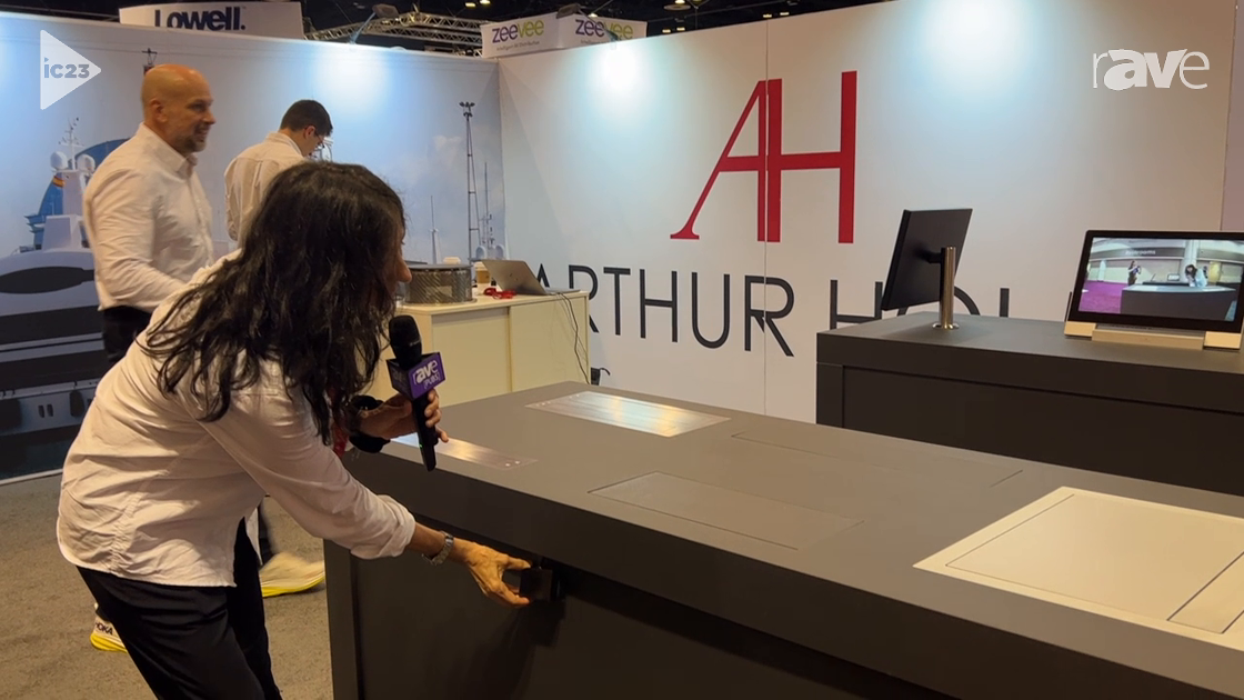 InfoComm 2023: Arthur Holm Exhibits DynamicX2KM Customizable Automated Retractable Monitor Cover ...