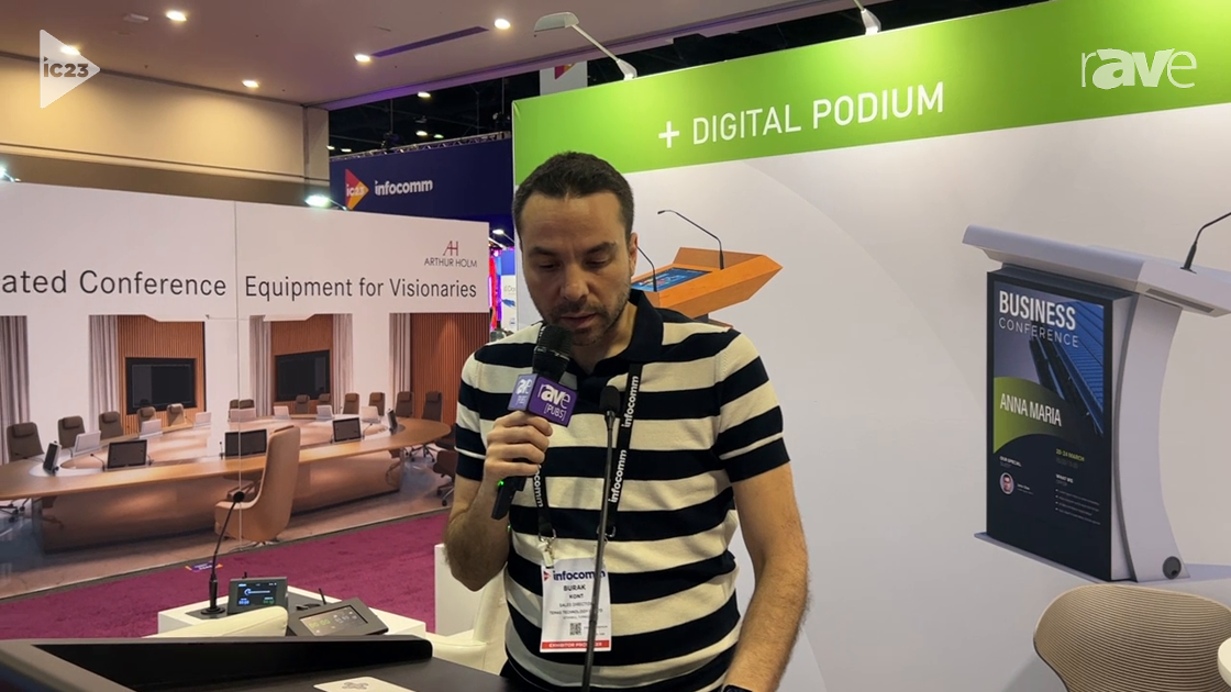 InfoComm 2023: Temas Technology Intros TM23S Pro Digital Podium with Retractable Touch Screen ...