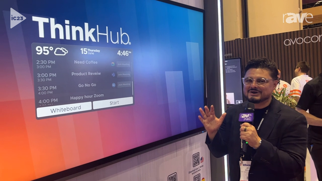 InfoComm 2023: Avocor Shows New Touch-Optional L Series 5K 21:9 Display With T1V ThinkHub – rAVe ...