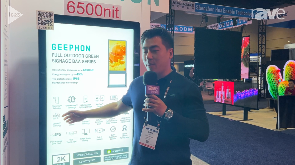 InfoComm 2023: Geephon Introduces Eco Energy-Saving 6500-Nit IP66 Outdoor Display – rAVe [PUBS]