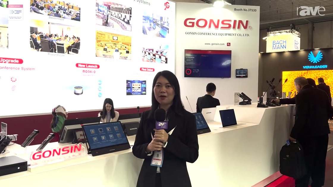 ISE 2024: Gonsin Demos Paperless Conference System 2075 Series Upgraded with AI ASR Function ...