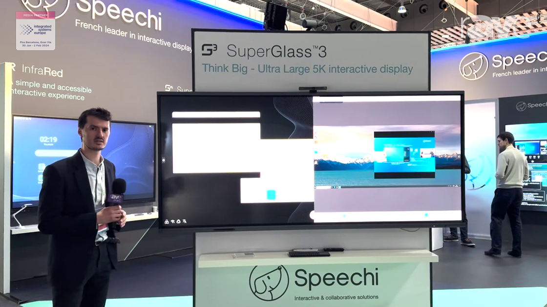 ISE 2024: Speechi Presents SuperGlass 3 105″ Ultra Large 5K Interactive Display – rAVe [PUBS]