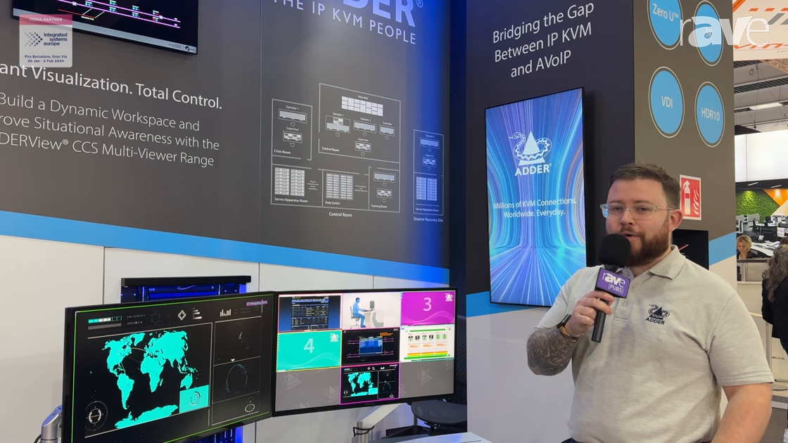 ISE 2024: Adder Technology Shows ADDERView CCS-MV4228 Multi-Viewer, an 8 Port Multi-Viewer ...