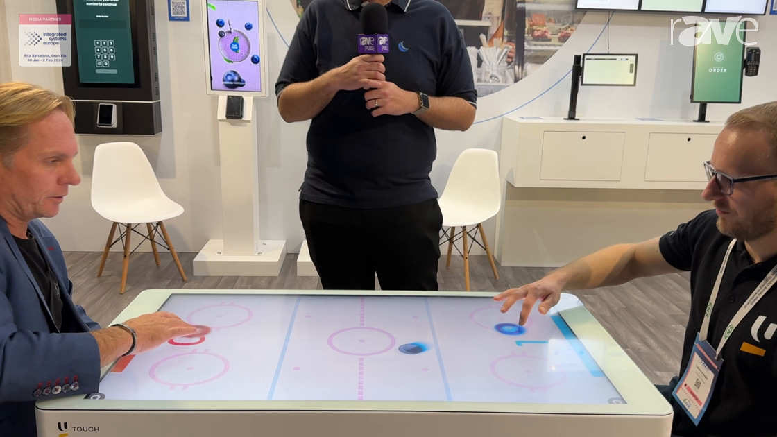 ISE 2024: Ergonomic Solutions Demos U-Touch Ltd Interactive Touch Table ...