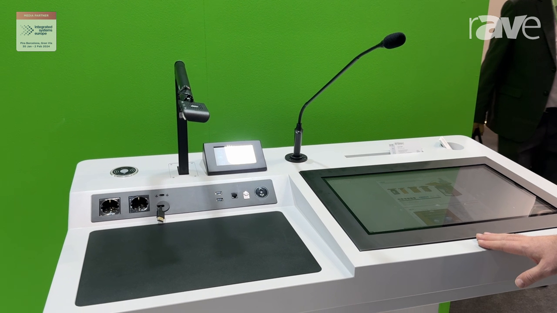 ISE 2024: Temas Shows EP22A Pro Digital Podium with Multitouch Screen ...