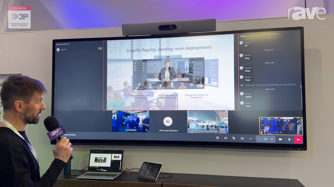 ISE 2024: Cisco Shows Cisco Room Kit EQ with Microsoft Teams Front Row ...