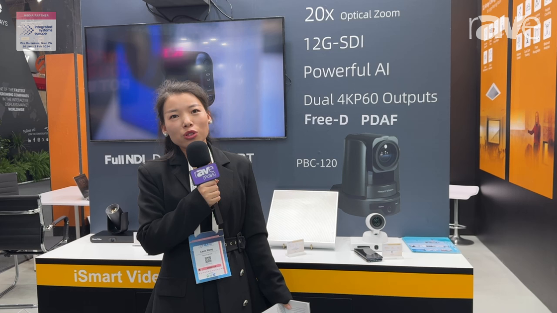 ISE 2024: iSmart Video Shows 4KP60 PTZ Camera with Lecture Tracking ...
