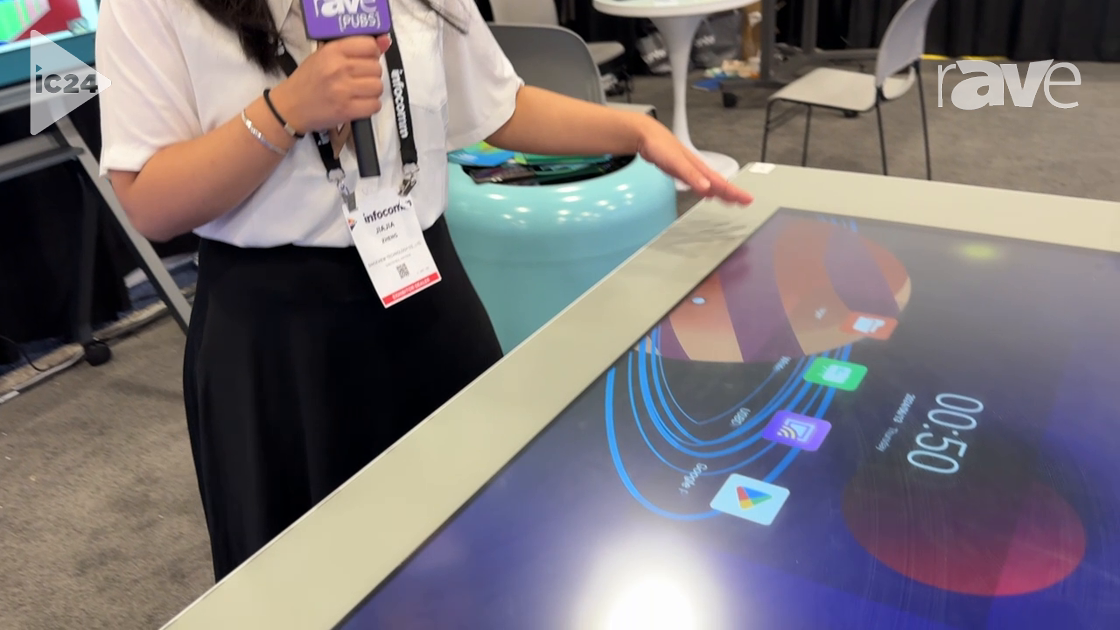InfoComm 2024: Tacteasy Shows SinoEview Adjustable Touch Table Interactive Display for Education ...