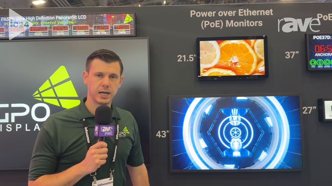 InfoComm 2024: GPO Display Presents Lineup of 21.5″-43″ HD PoE ...