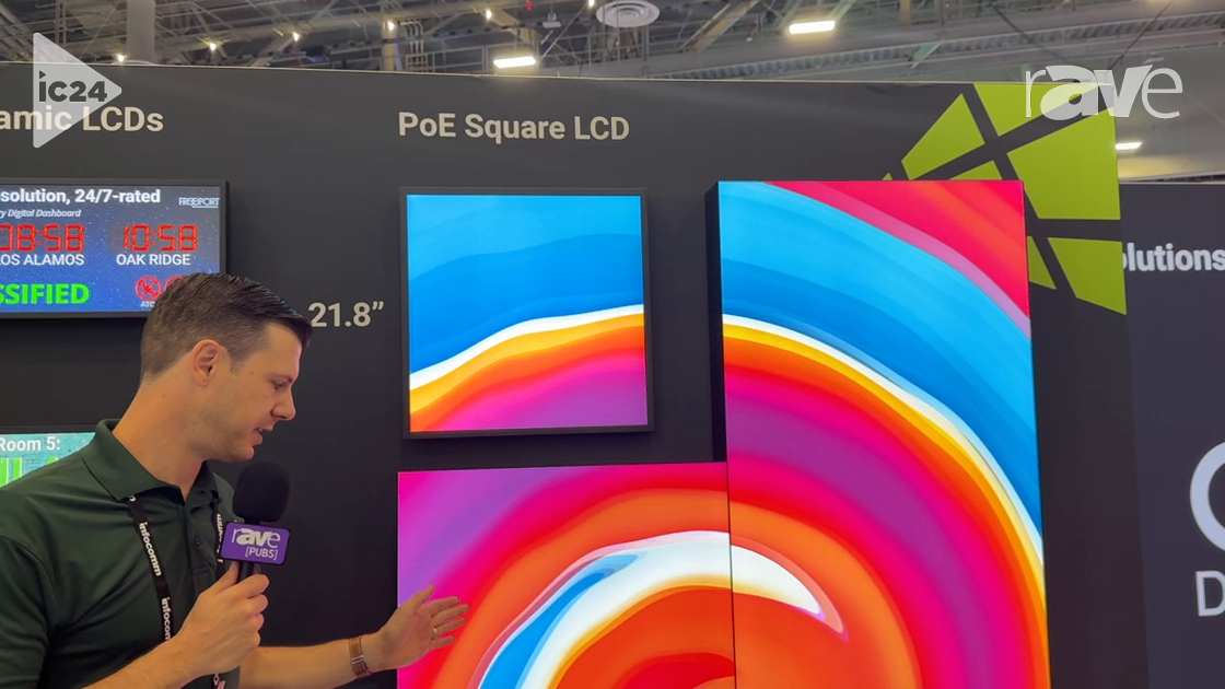 InfoComm 2024: GPO Display Showcases PoE Square LCD Display, Video Wall ...