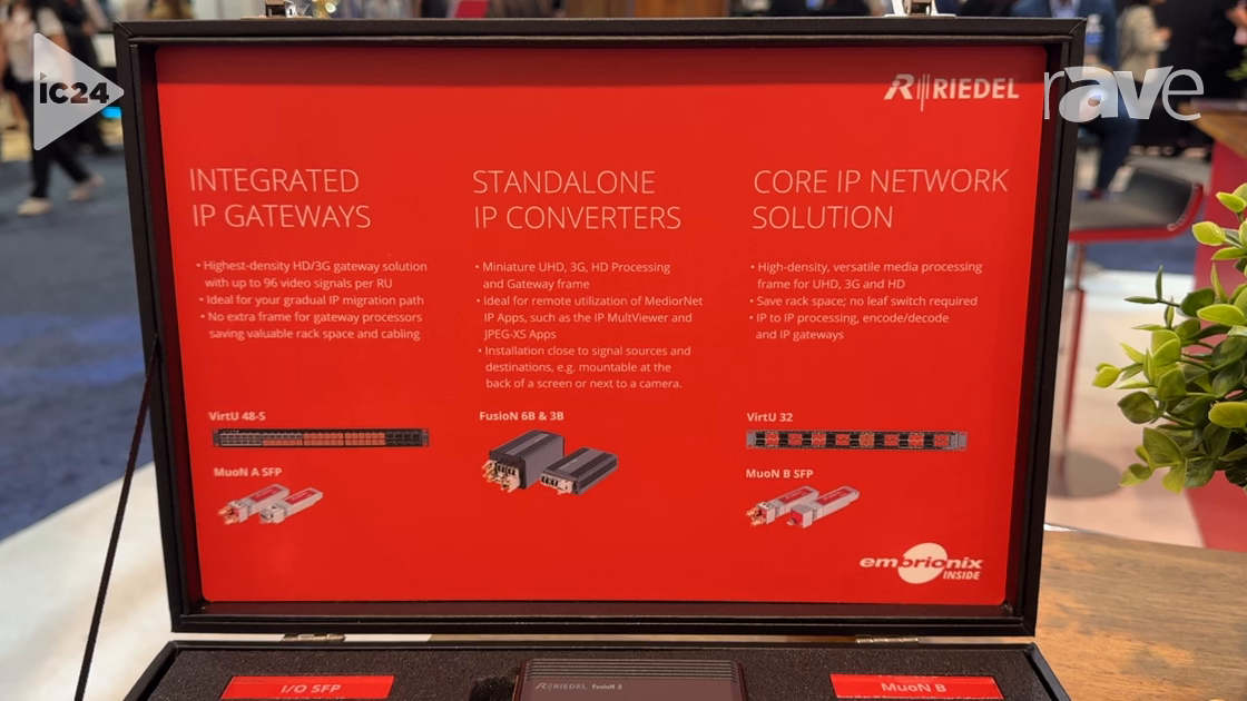 InfoComm 2024: Riedel Communications MediorNet IP Platform, an SDI/HDMI ...