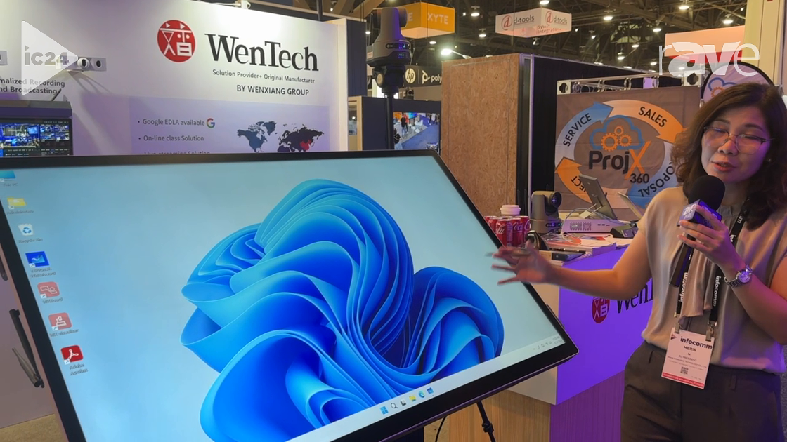 InfoComm 2024: WenTech Presents PCAP Touch Panel Display on Adjustable Stand With Windows OS ...