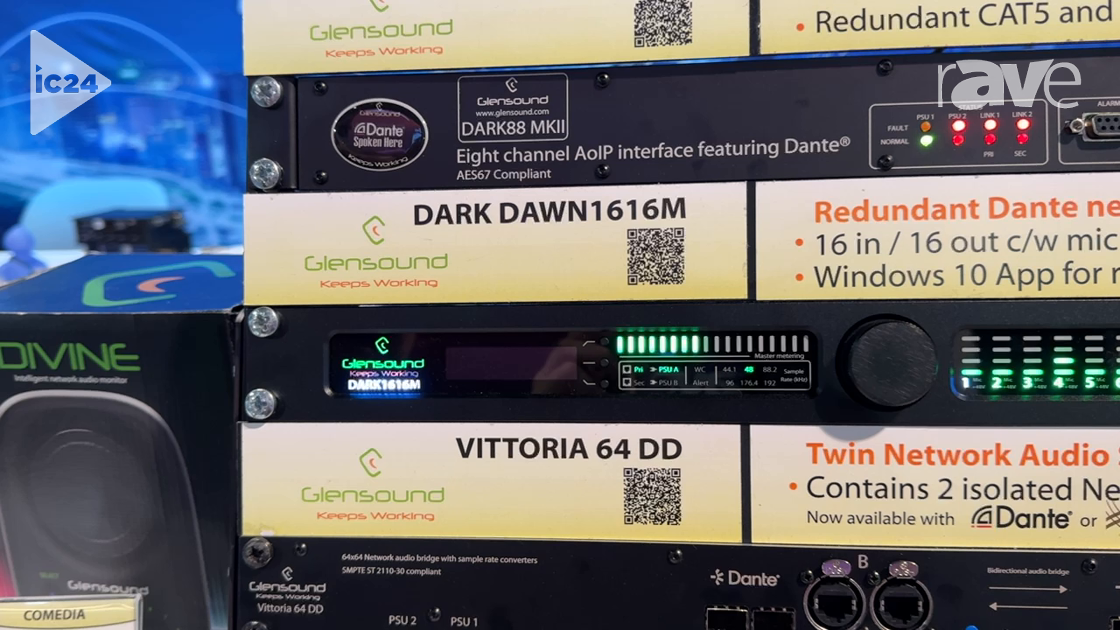 InfoComm 2024: Glensound Intros Dark Dawn 1616M Audio-Over-IP Interface With Front Panel ...