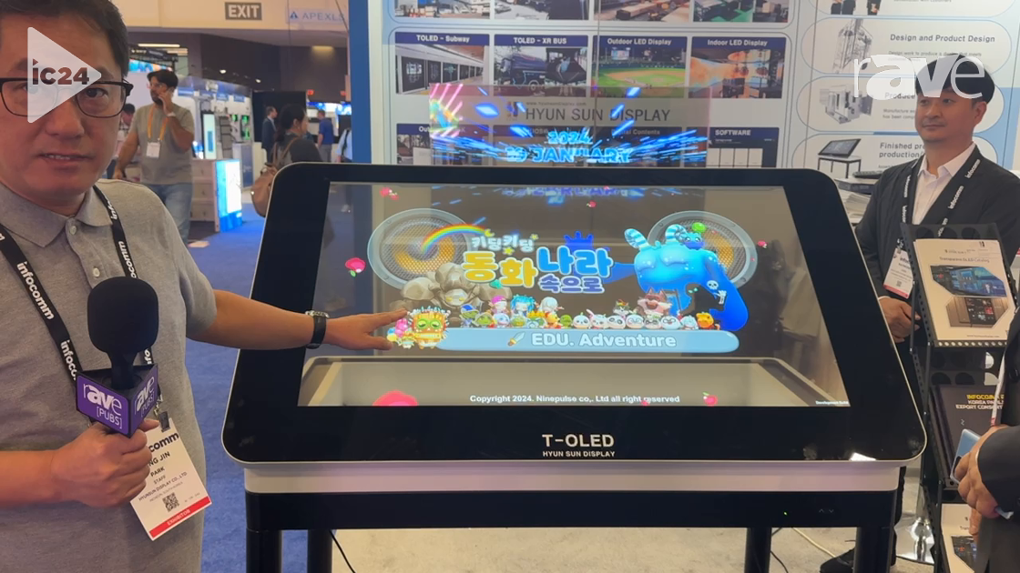 InfoComm 2024: HYUN SUN DISPLAY Showcases Transparent T-OLED Interactive Display in Table Format ...