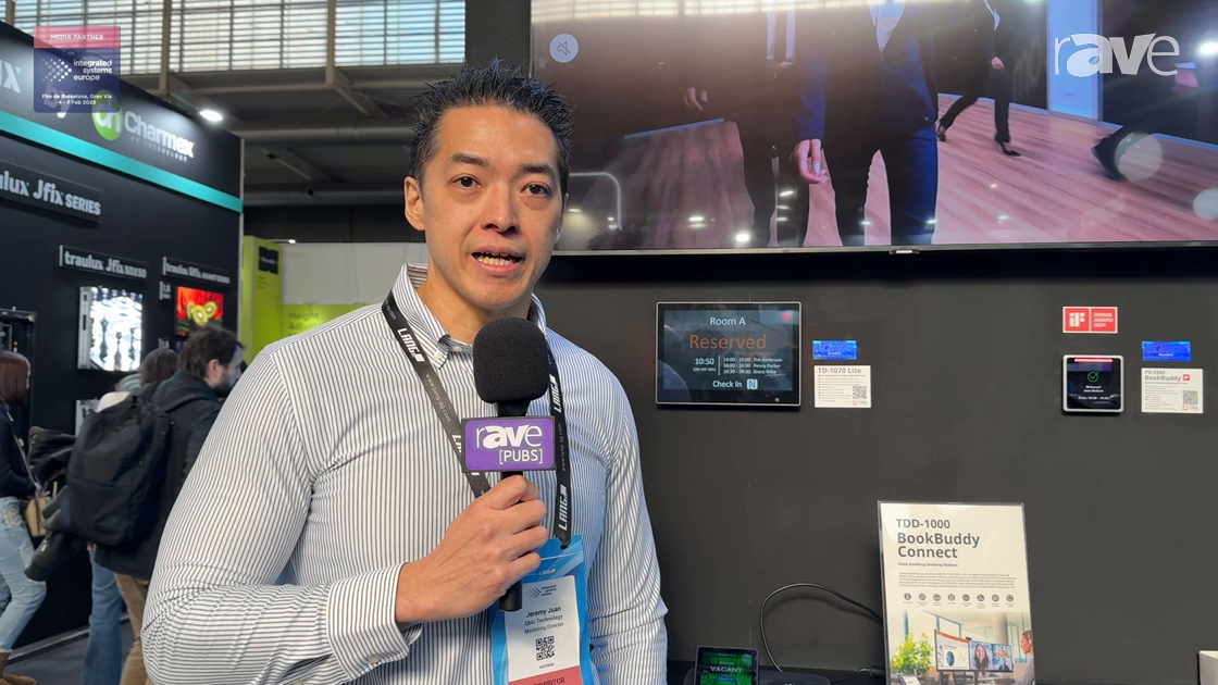 ISE 2025: Qbic Technology Intros TDD-1000 BookBuddy Connect, a Desk Booking Docking Station ...