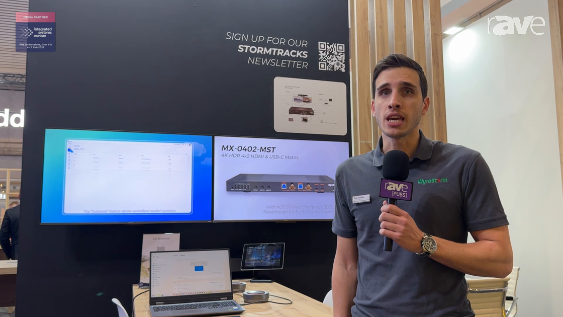 ISE 2025: WyreStorm Exhibits MX-0402-MST Multi-Input Conference Room Switcher With HDMI, USB ...