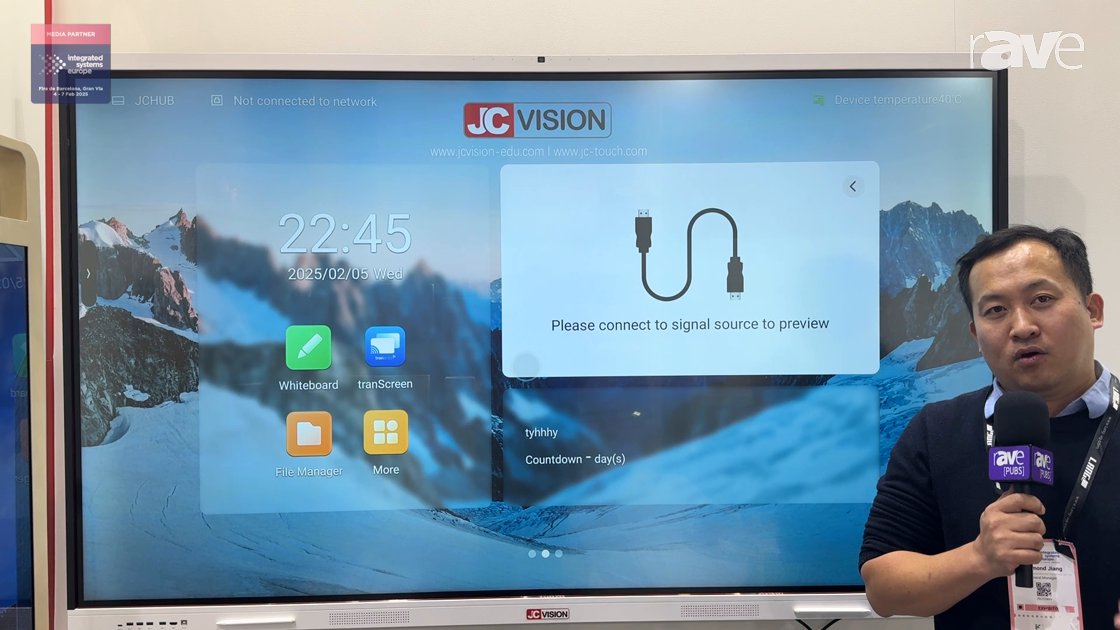 ISE 2025: JCVISION Showcases JC Touch Smart Board With AI Camera and ...