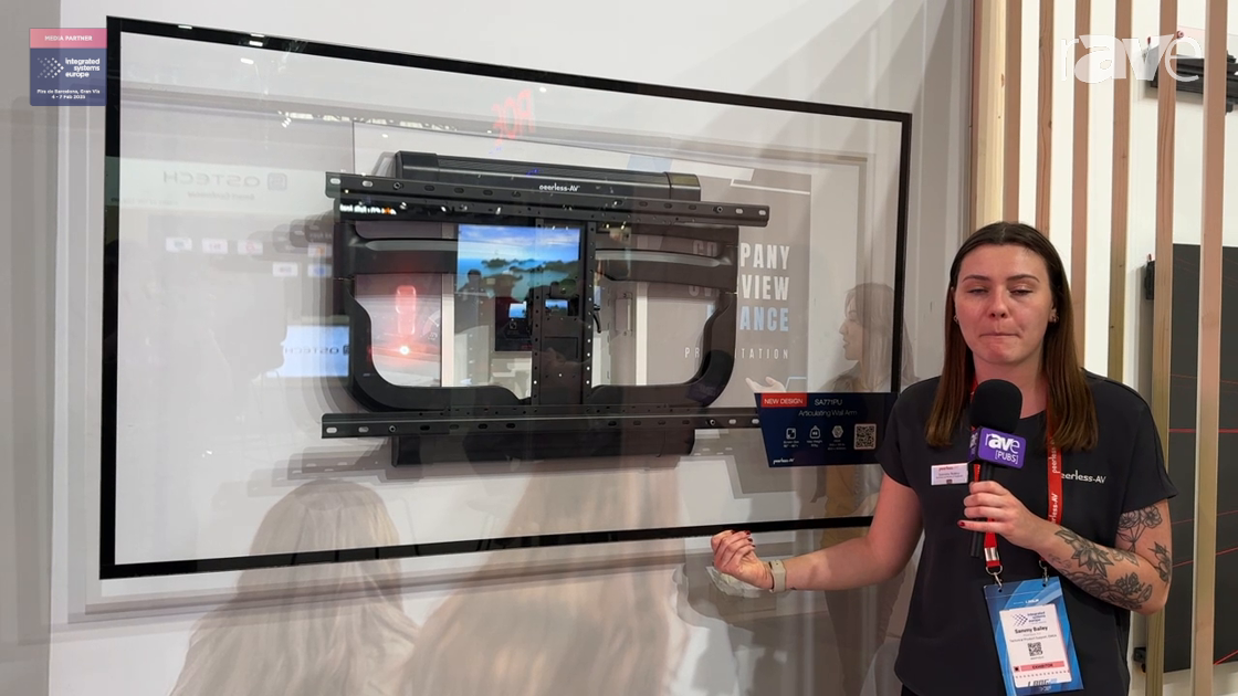 ISE 2025: Peerless-AV Presents SA771PU Articulating Wall Arm Display ...