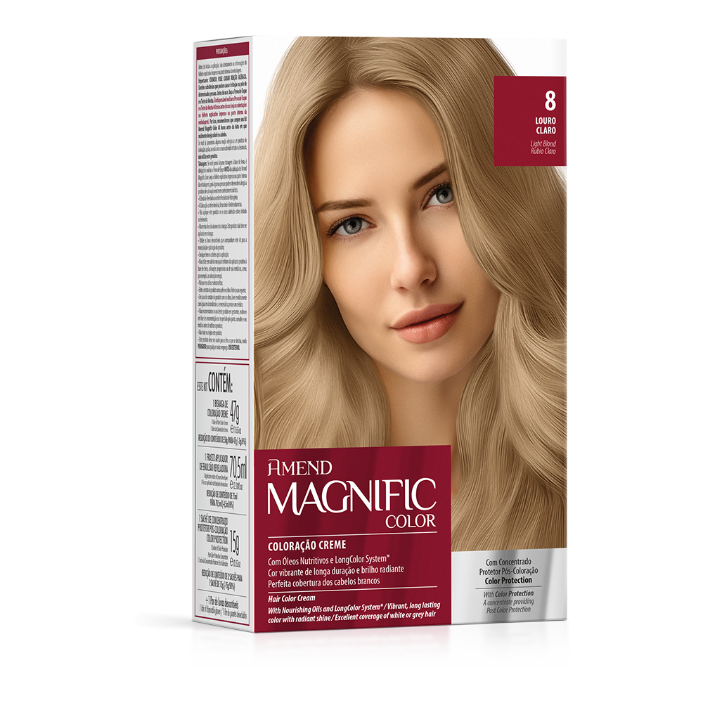 Amend - Coloracao Creme 80 Louro Claro Amend Magnific Color