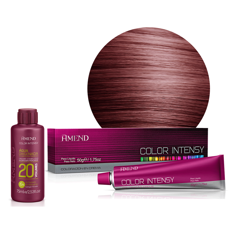 Amend - Kit Color Intensy 4.66 Castanho Médio Vermelho Intenso + OX 20