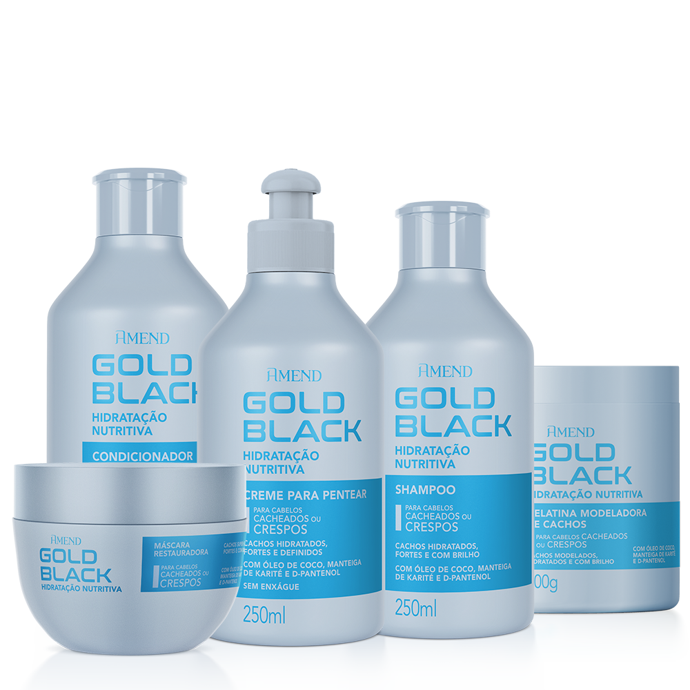 Amend - Kit Amend Gold Black Hidratação Nutritiva | 5 produtos