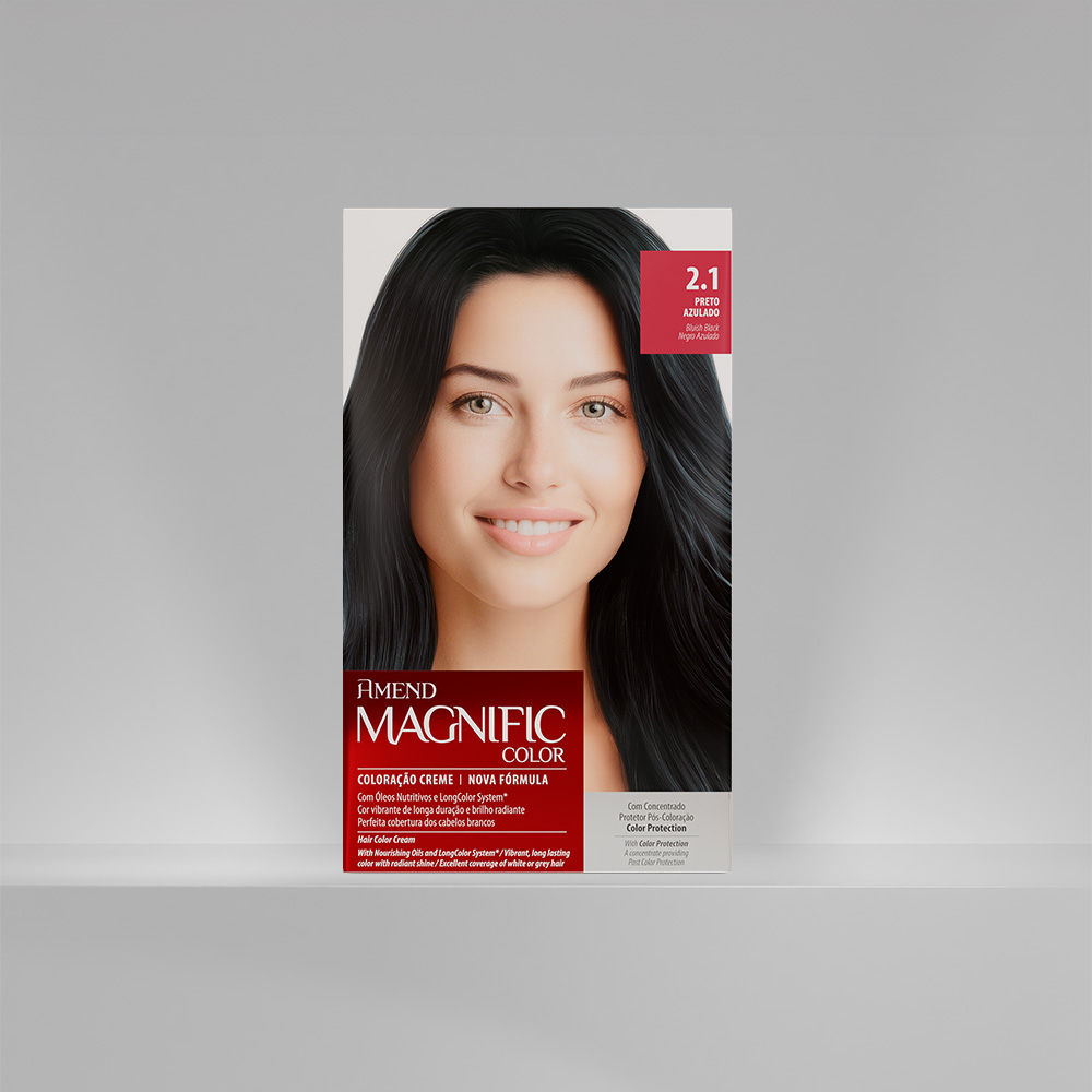 Amend - Coloracao Creme 21 Preto Azulado Amend Magnific Color