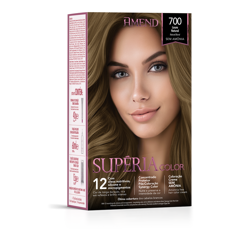 Amend - Coloracao Sem Amonia 700 Louro Natural Amend Superia Color