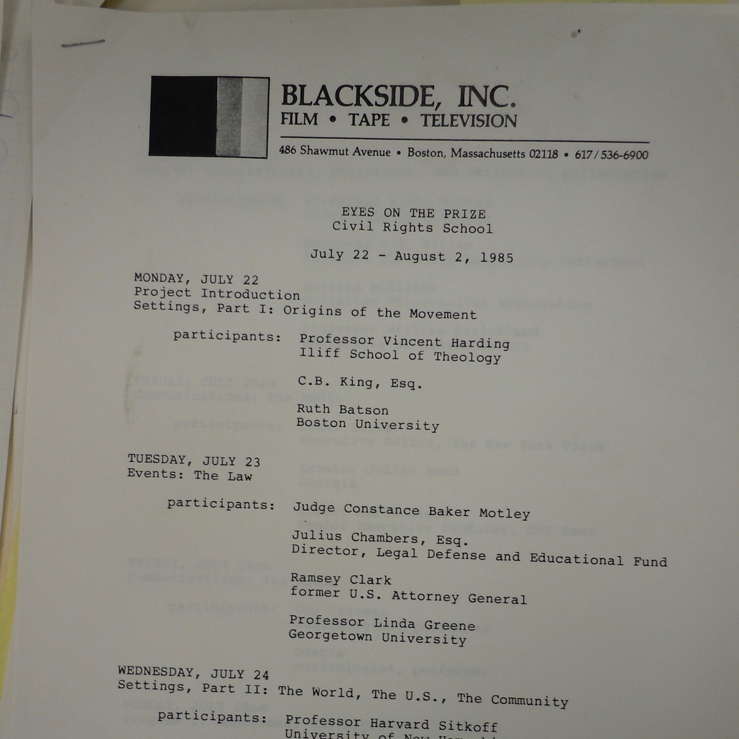 Freedom Song: Interviews from Eyes on the Prize: America's Civil Rights ...