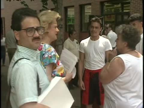 Barbara Boggs Sigmund doing some last minute campaigning, Jim Florio ...