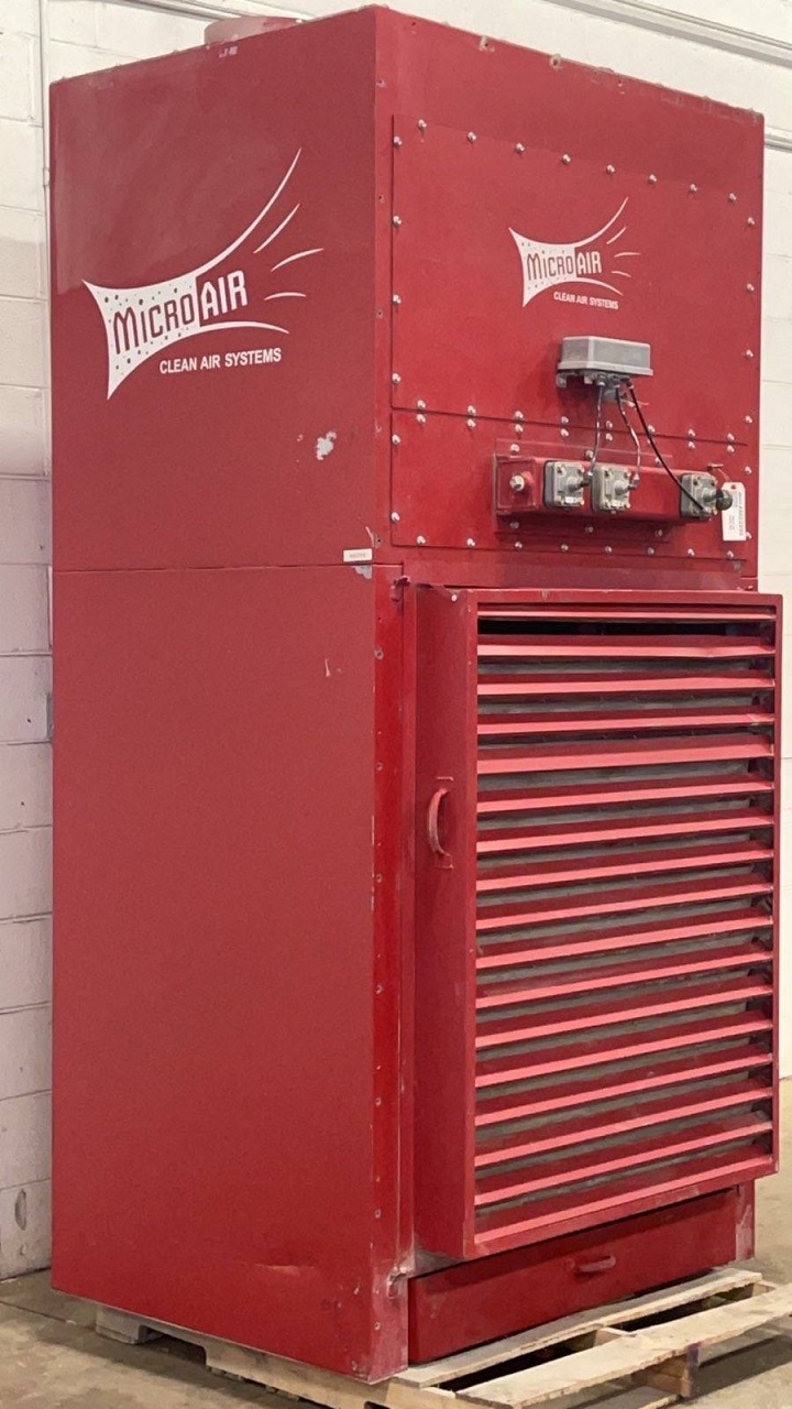 4,500 cfm Micro-Air CAB8-881Booth & Backdraft Dust Collector AM22595 ...