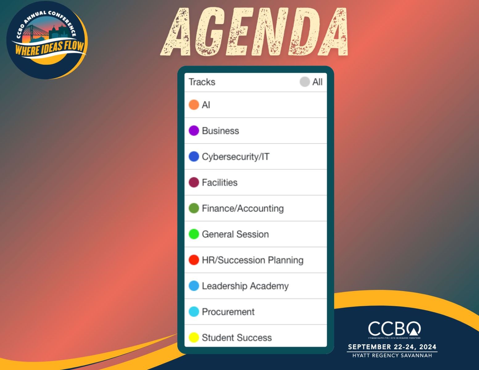 Explore the 2024 CCBO Annual Conference Agenda: Filter Sessions by ...
