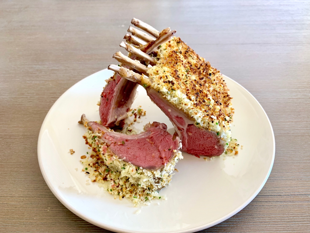 Rack of Lamb - Garlic Mustard Panko Crust