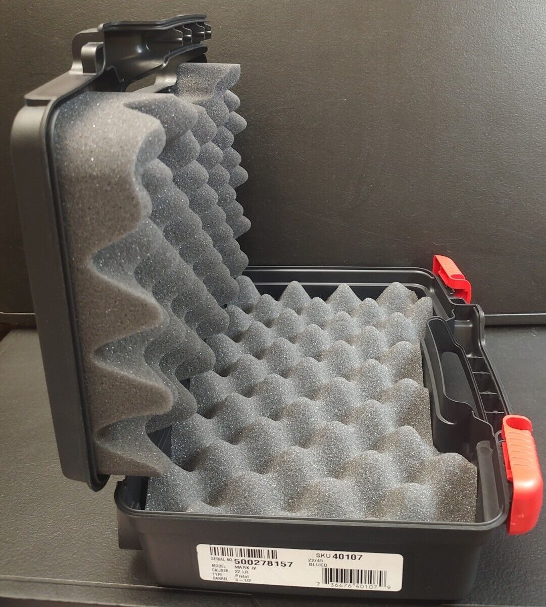 Ruger Lockable Case Fits Most Pistols Hard Plastic w/ Foam 12 x 9 x 3. ...