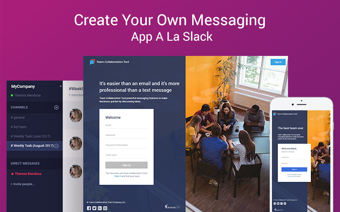 Slackly - Team Messaging Template | Bubble