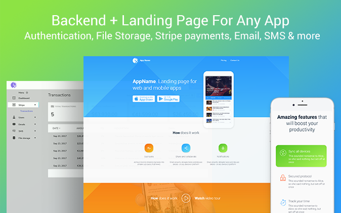 App Backend + Landing Template | Bubble