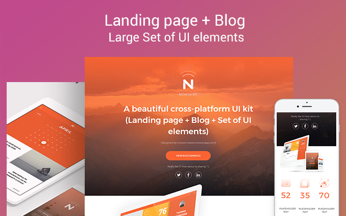 Now Ui Kit By Invision Template | Bubble
