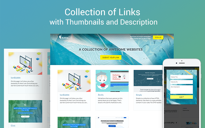 WebCo- Website Collection Template | Bubble