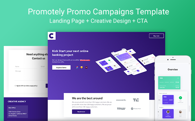 Promo Campaigns Landing Template | Bubble