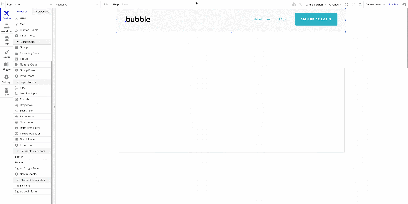 Designing the Navbar | Bubble