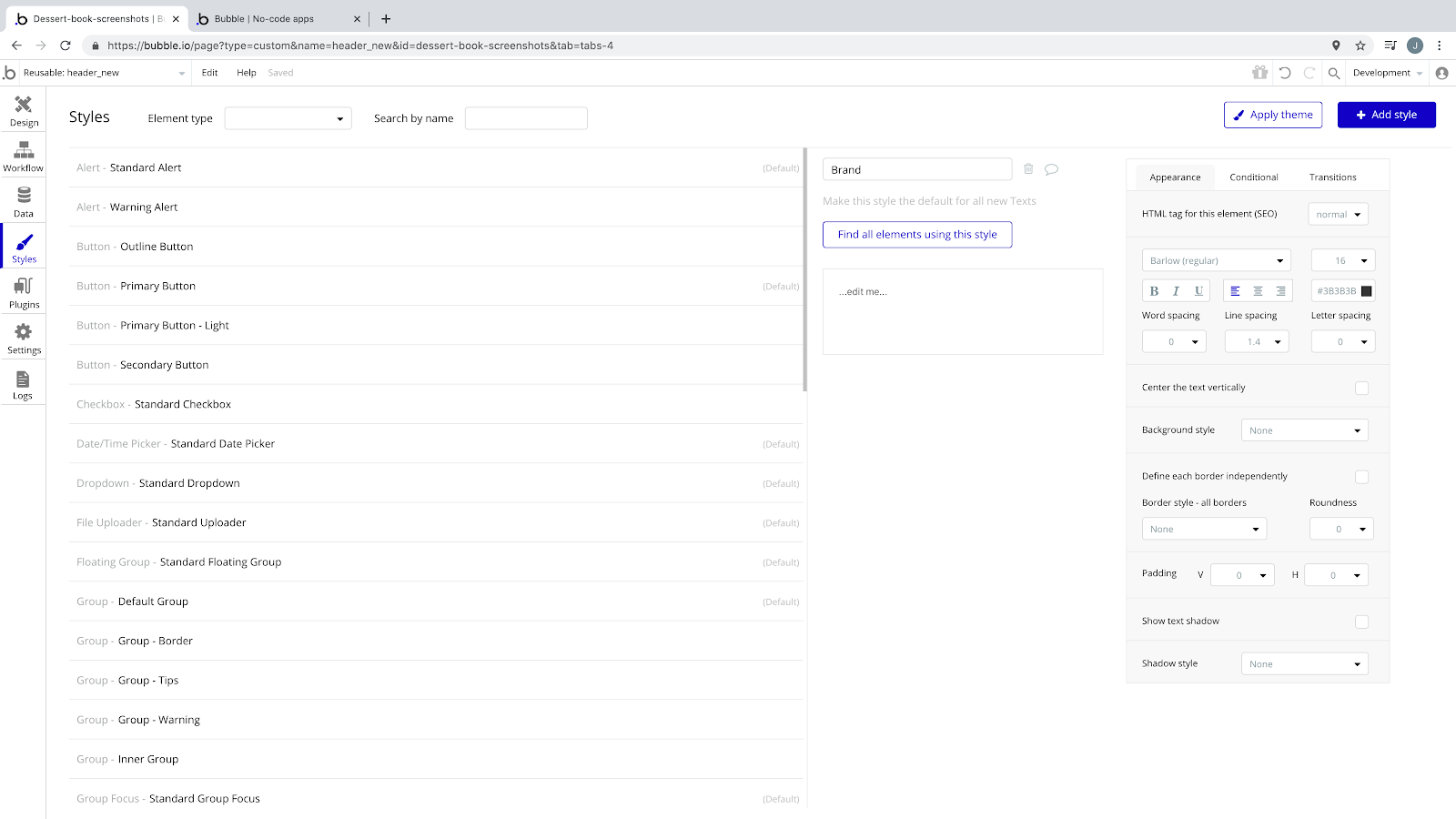 Designing the Navbar | Bubble