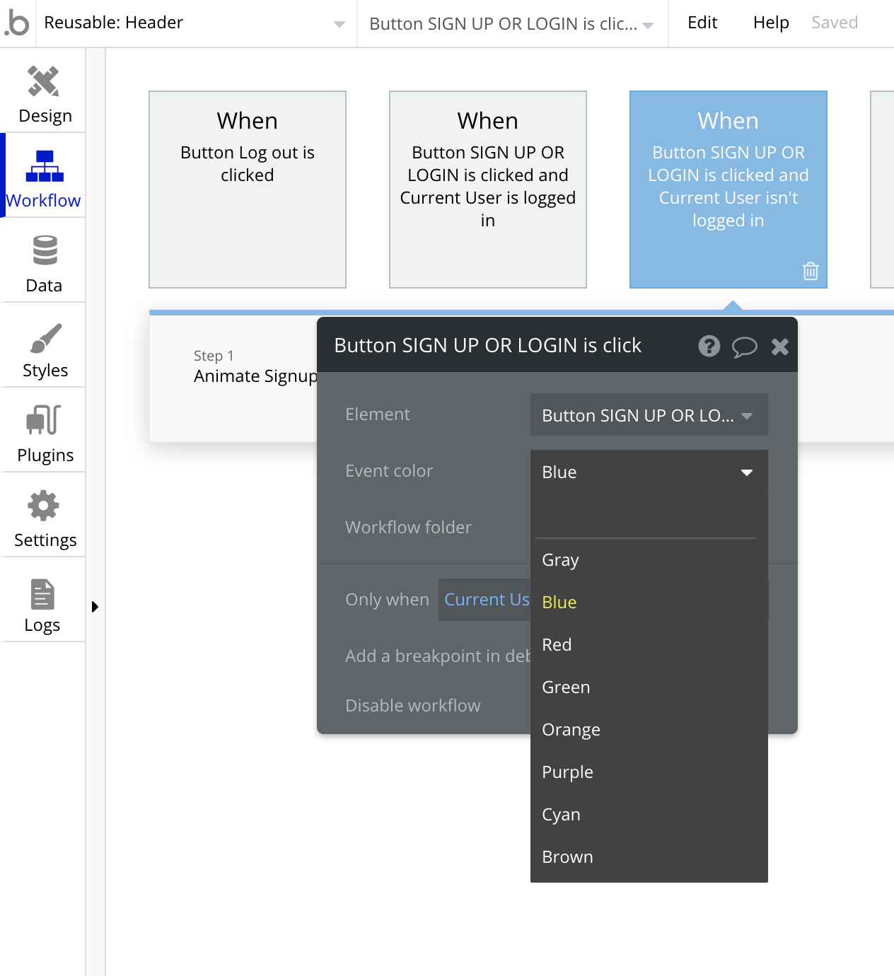 How to Color Code Your Workflows | Bubble